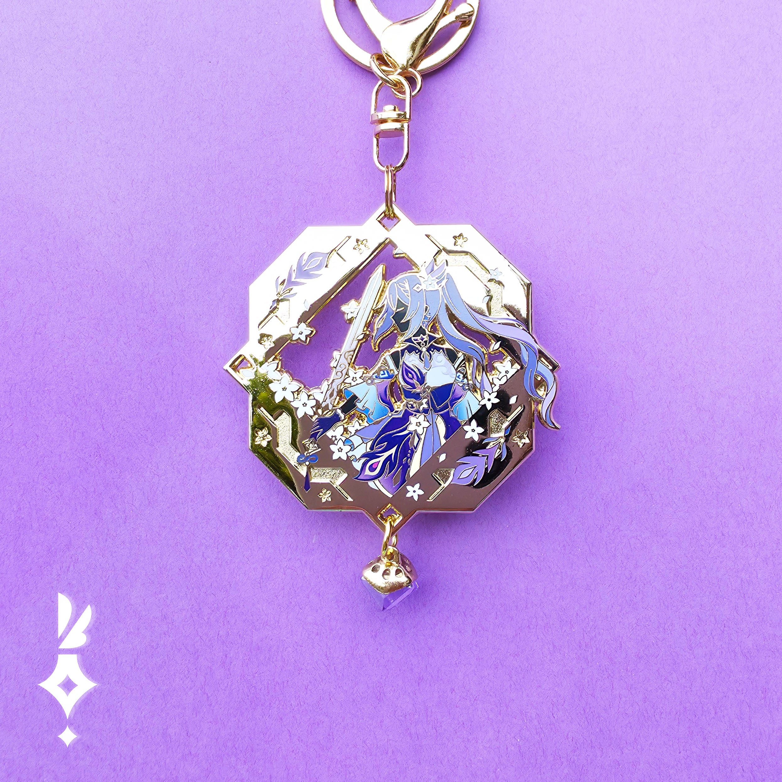 Genshin・Keqing Vision Pin Keychain – Vin Crows